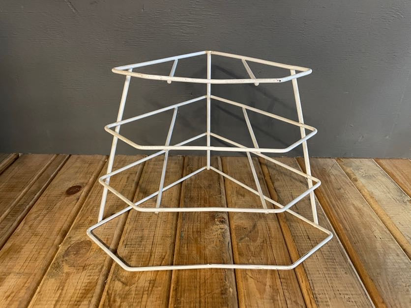White Small Steel Plate Rack | 2ndhandwarehouse.com