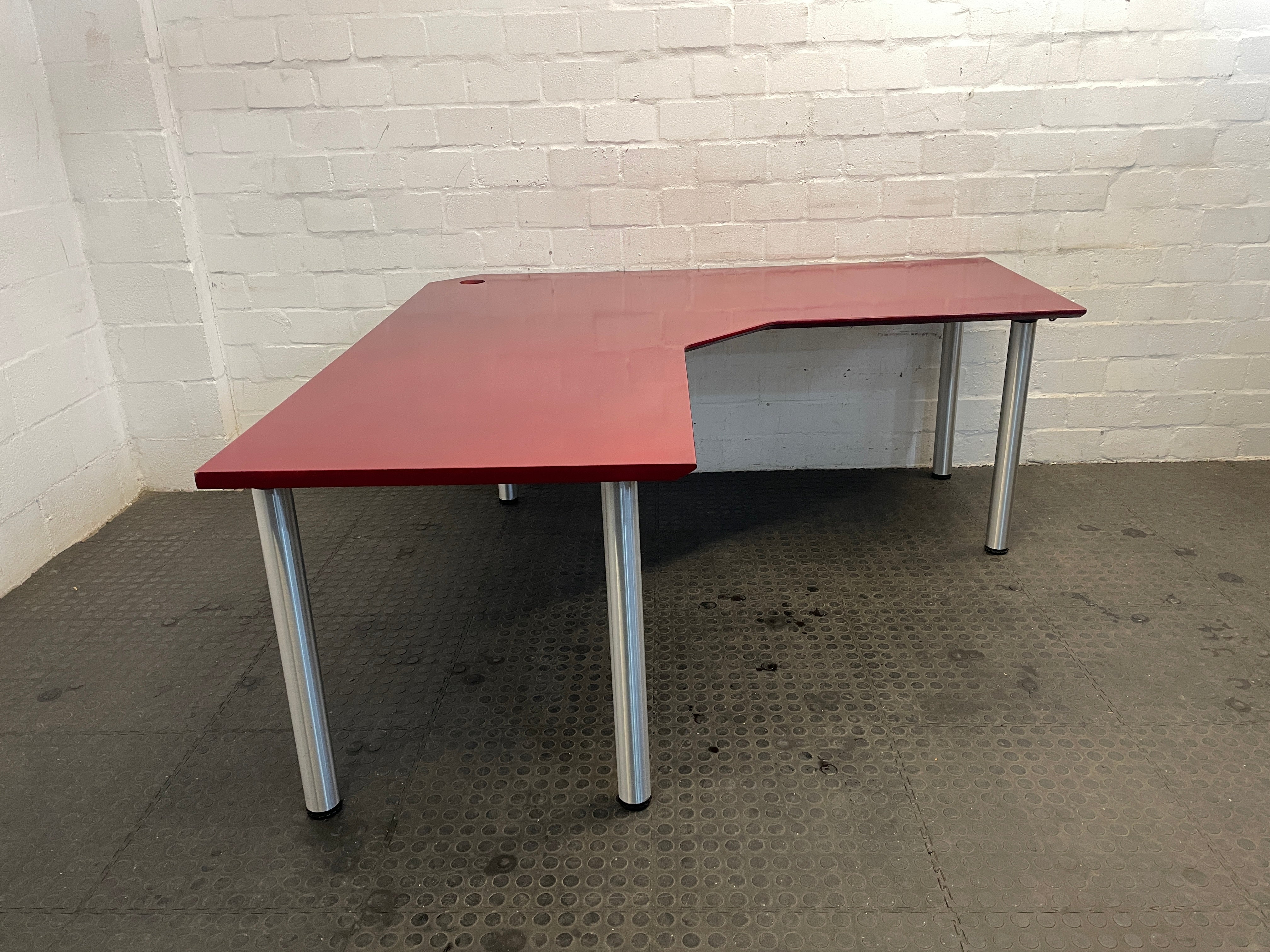 Cherry L-Shaped Desk 1200x800 (Diagonal corner Cut) - PRICE DROP ...