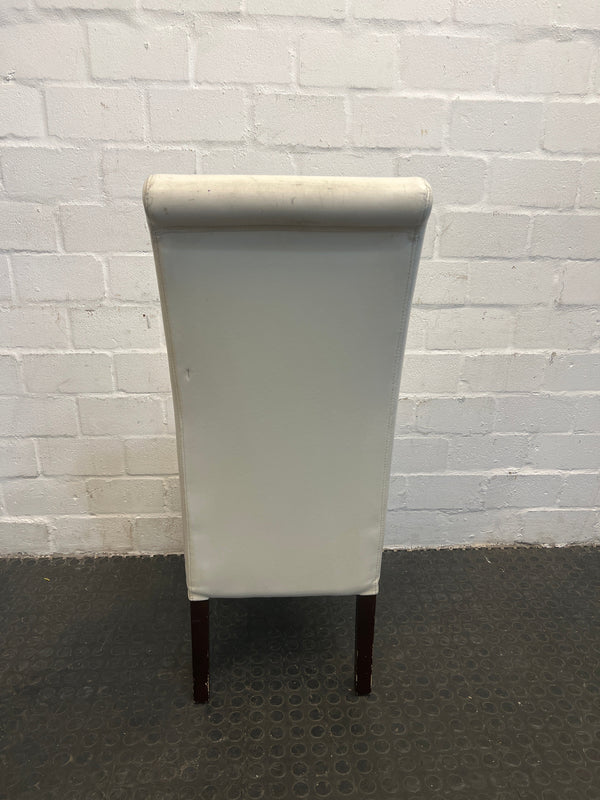 White Pleather Dining Chairs | 2ndhandwarehouse.com